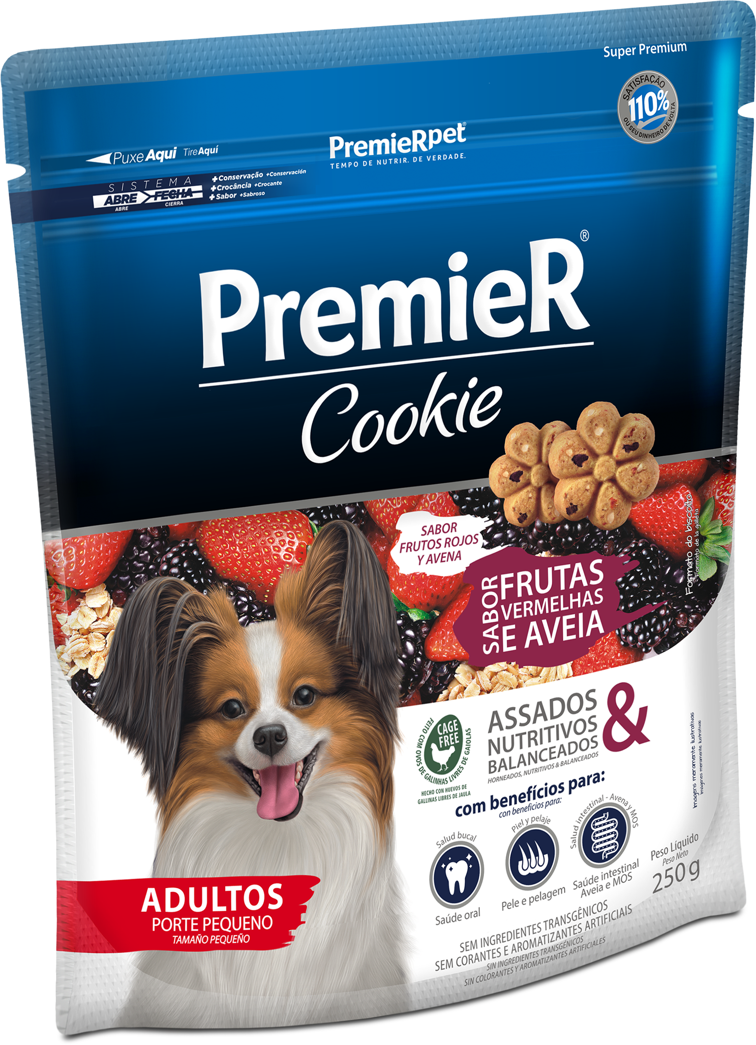 Snack Para Perro Premier Cookie Adulto Raza Pequeña Frutos Rojos / Ave