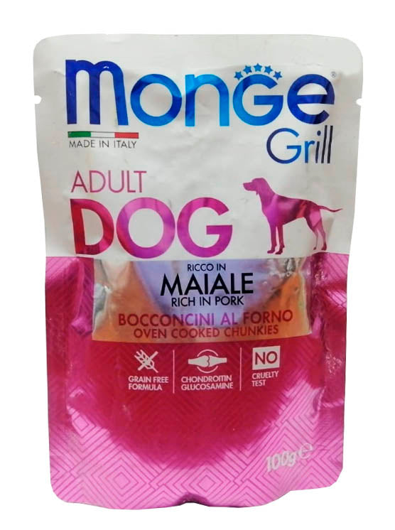 Comida Húmeda Para Perro Monge Grill Pork X 100 Gr