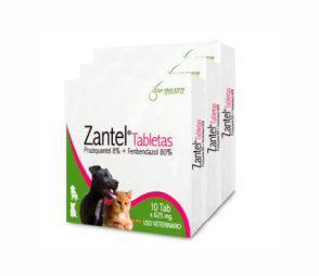 Desparasitante Para Perro y Gato Zantel X 2 Tabletas